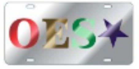 OES Silver Inlaid Mirror Auto Tag – 3 Sisters Embroidery