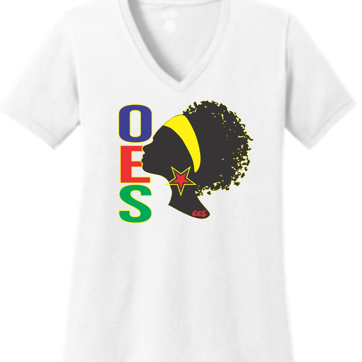 OES Silhouette Printed V Neck – 3 Sisters Embroidery