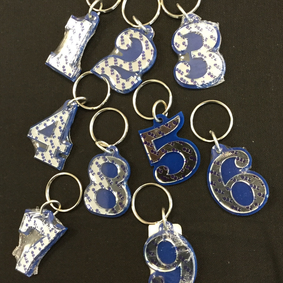 Sigma Single Number Keychain – 3 Sisters Embroidery